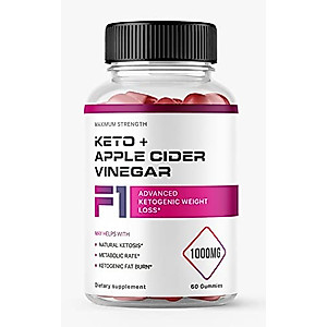 Zonata F1 Keto ACV Gummies, F1 Keto Apple Cider Vinegar, 60 Count, 1 Month Supply