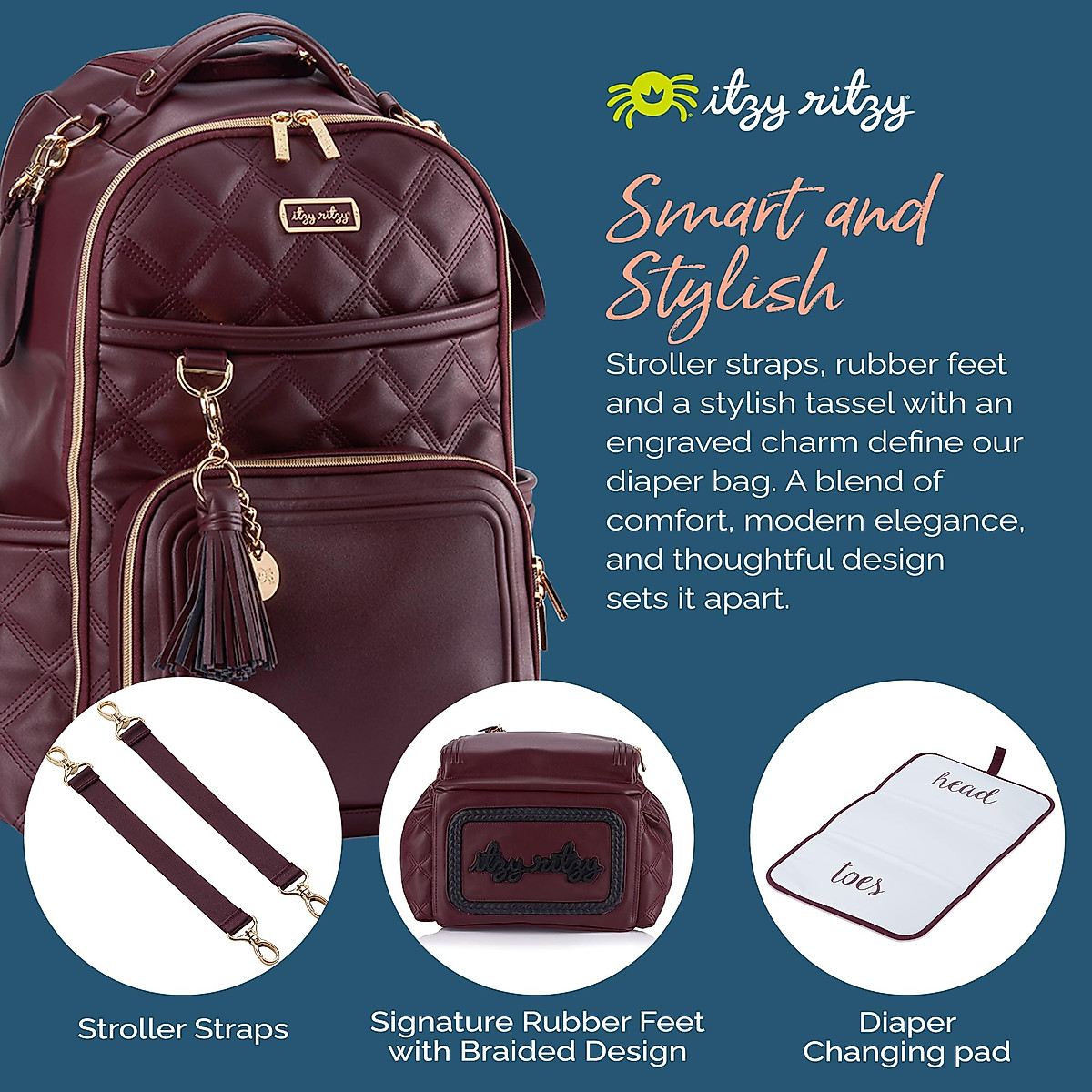 Itzy Ritzy Backpack, Monarch, Large