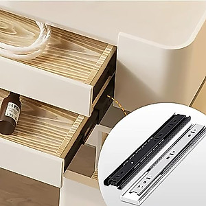 Attega Makeup Vanity Set, Vanity Table with Slate Tabletop, Dressing Table Set with Round Makeup Stool with Backrest for Bedroom