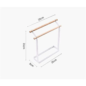 Towel Racks,Towel Rails, Towel Rail Desktop Towel Rack Desktop Vertical Double Bar Towel Holder Bathroom Kitchen Movablerforation-Free Installation Towel Bar Towel Holder