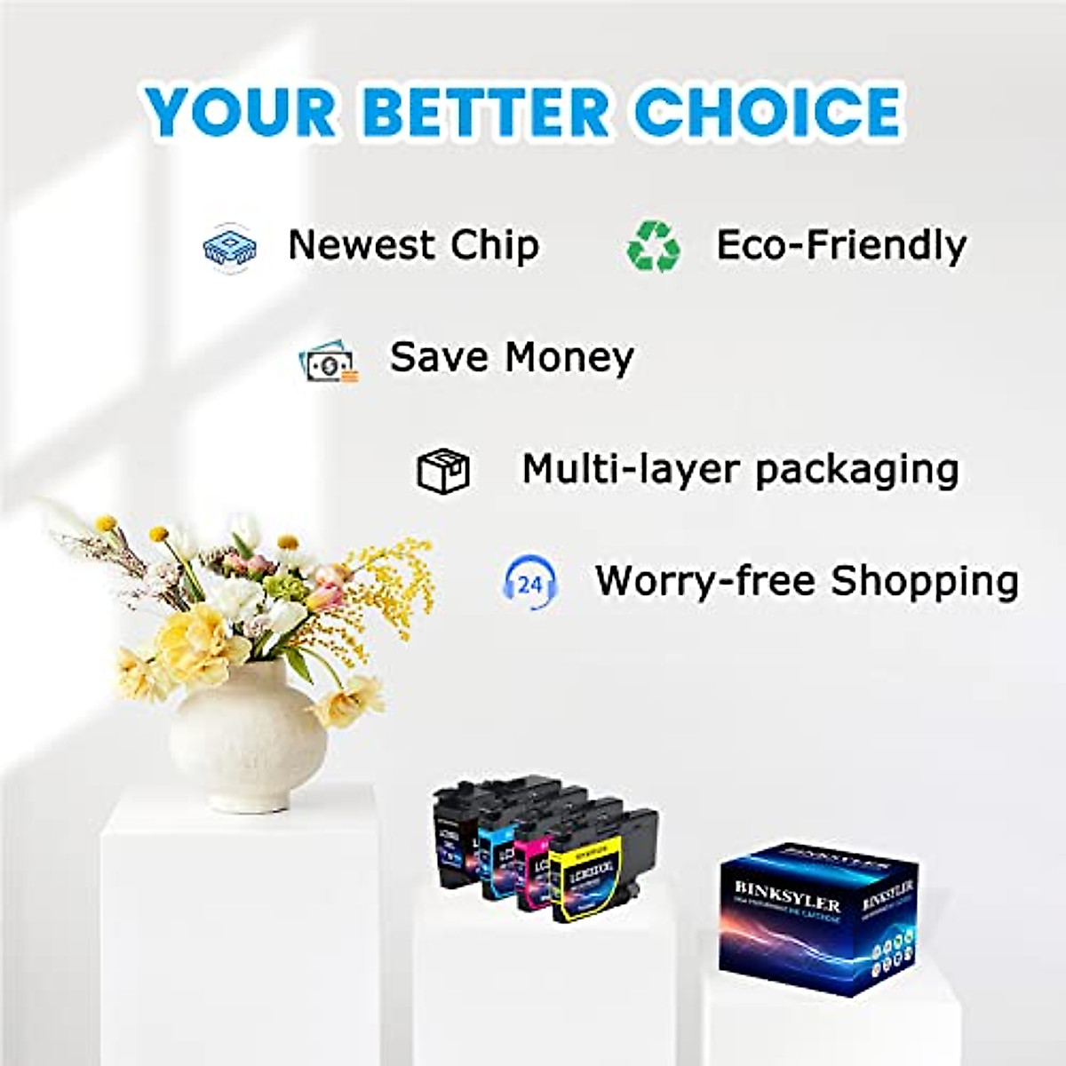 BINKSYLER Upgraded LC3033XXL LC3033 Ink Cartridges Replacement for Brother LC3033 LC3033XXL LC3035 Work for Brother MFC-J995DW MFC-J995DWXL MFC-J815DW MFC-J805DWXL Printer (BK/C/M/Y) 4 Pack