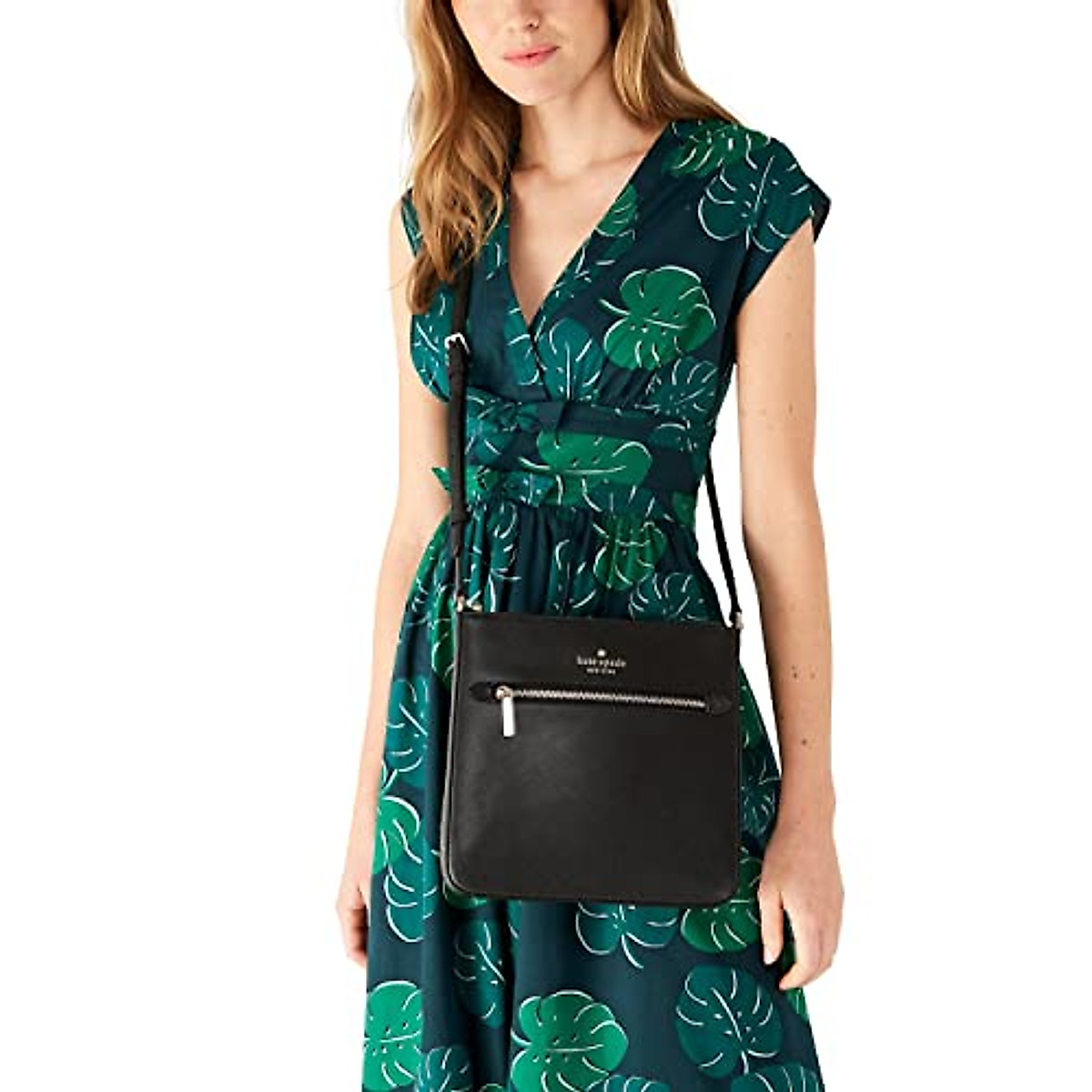 Kate Spade Sadie North South Crossbody Purse (Black)