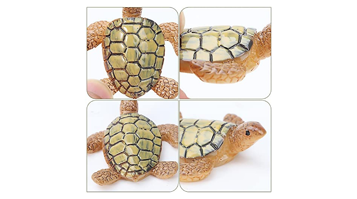 15 Mini Sea Turtle Figurines - Perfect for Garden & DIY Decor