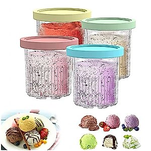 RAYPUR Creami Deluxe Pints, for Ninja Creamy Pints,24 OZ Ice Cream Pint Bpa-Free,Dishwasher Safe Compatible NC500,NC501 Series Ice Cream Maker