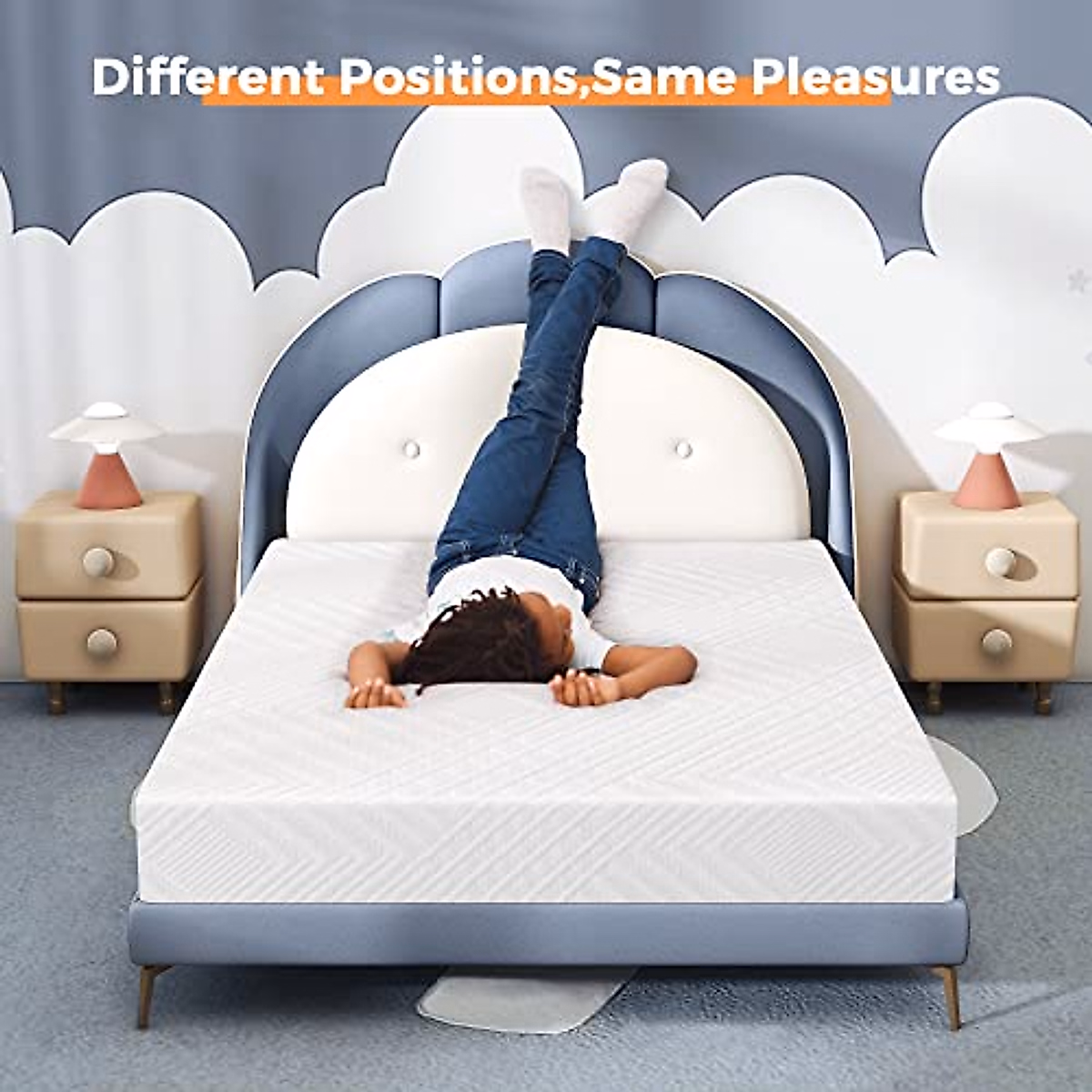 IULULU Full Mattress, 6 inch Memory Foam Mattress in a Box Full Size for Bunk Bed, Medium Firm, CertiPUR-US Certified, Made in USA, White