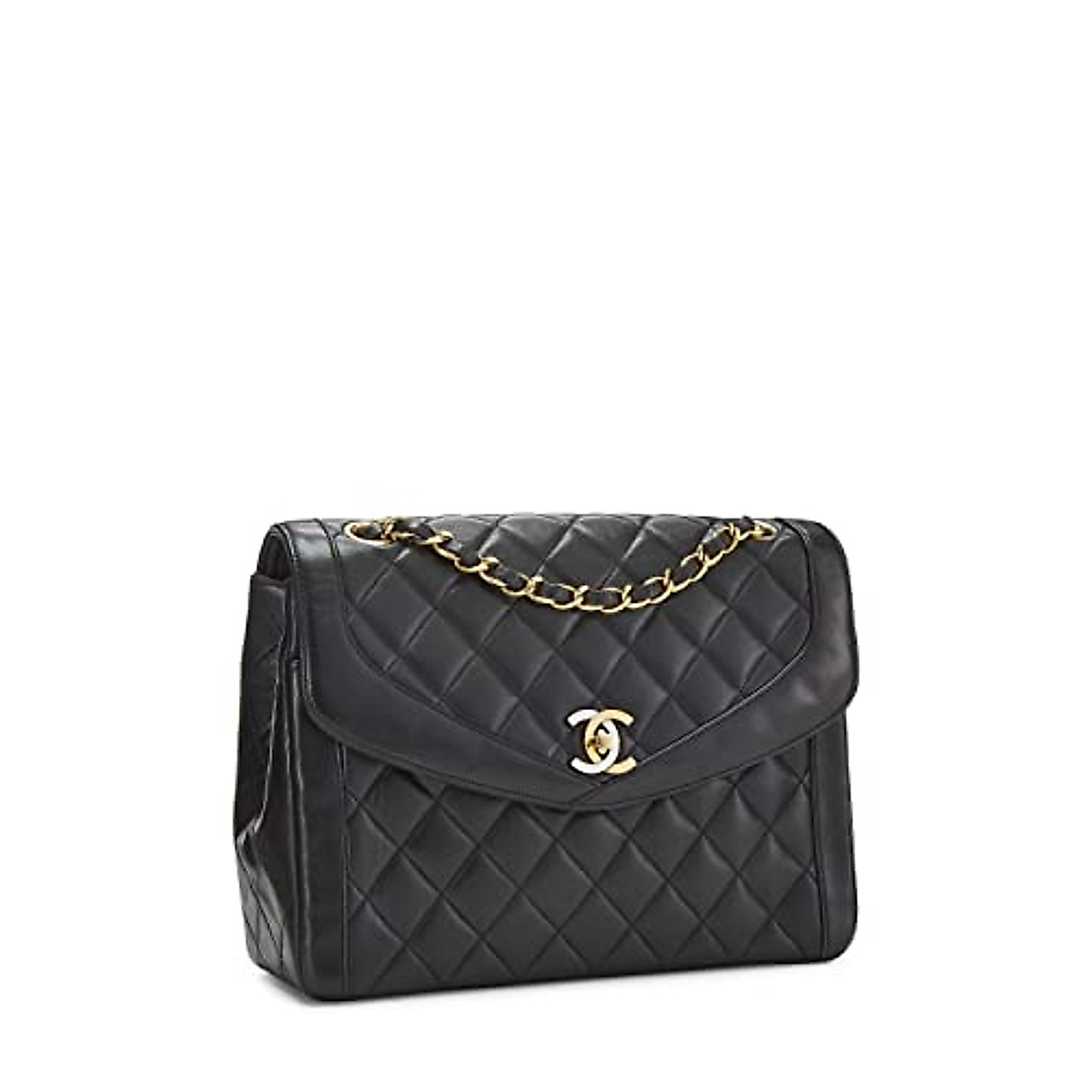 CHANEL, Pre-Loved Black Quilted Lambskin Paris Limited Double Flap Small, Black