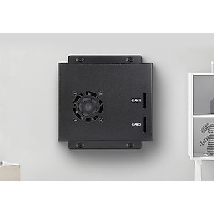 WIFI6 Dual Ethernet Base Board Box for Compute Module 4 with Metal Case, Compatible with WiFi AX210 & AX200 Module, Onboard Gigabit Ethernet RJ45 Connector x1, 100M Ethernet RJ45 Connector x 1,etc