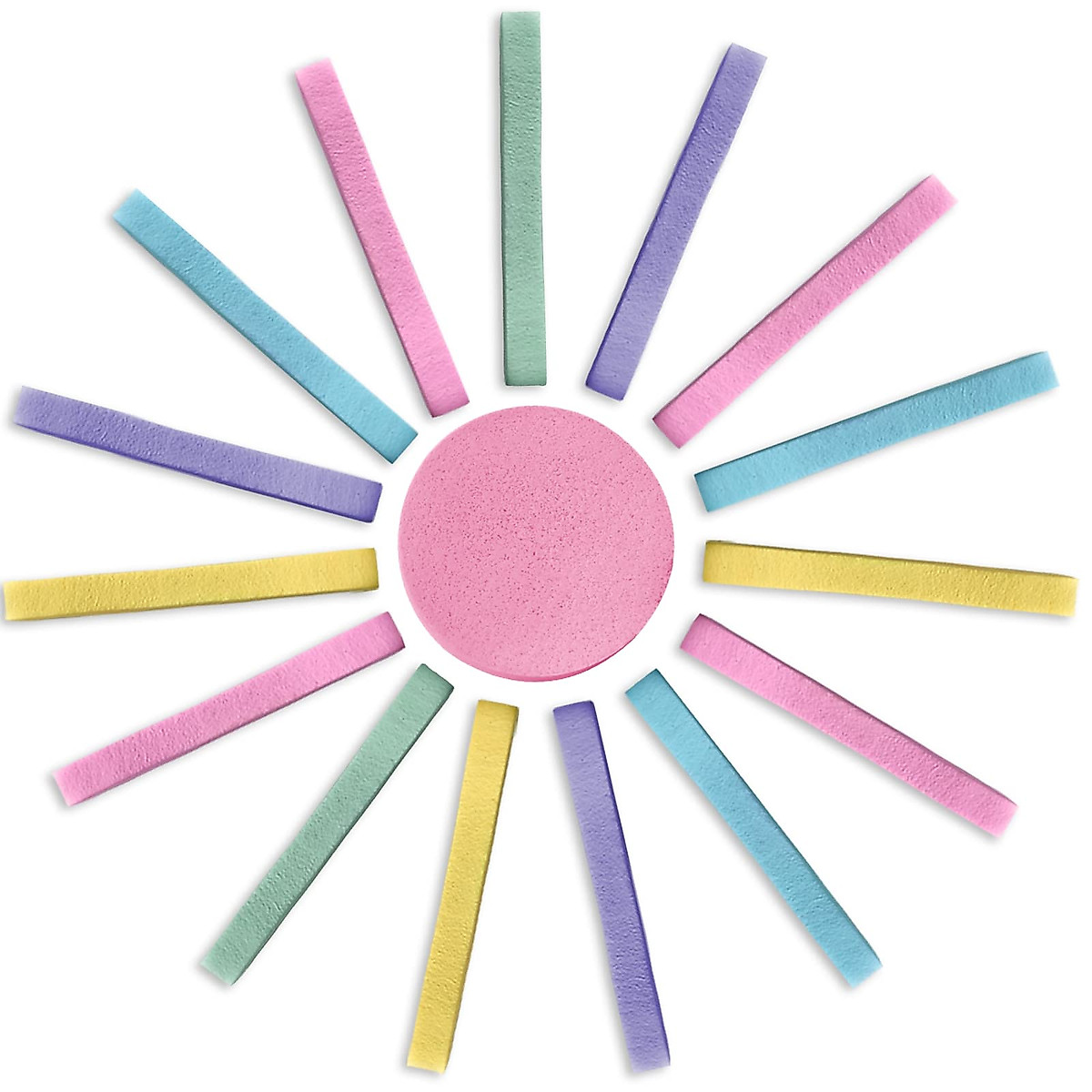 120PCS Facial Sponge Compressed，PVA Professional Makeup Removal Wash Pads Round Face Cleansing Sponge for Spa Exfoliating and Mask, 5Colors