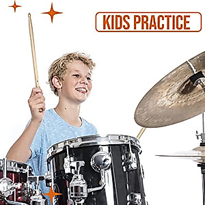 20 Pairs Drum Sticks Maple Drumsticks Oval Tip Drum Sticks Set Drum Accessories Wood Drumsticks for Adults Kids Drumming (5A)