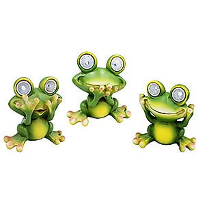 TIBLEN Solar Powered Frog Outdoor LED Garden Light Decor (Hear - NO)