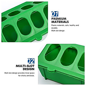 Dispenser Pigeon Dish 3pcs Bird Feeder Trough Pigeon Feeding Dish Quail Feeder Trough Food for Breeding Farming (Assorted Color) Small Feeder Poultry