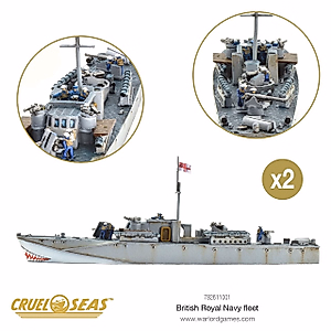 Cruel Seas Warlord British Royal Fleet 1:300 WWII Naval Military Wargaming Plastic Model Kit 782611001