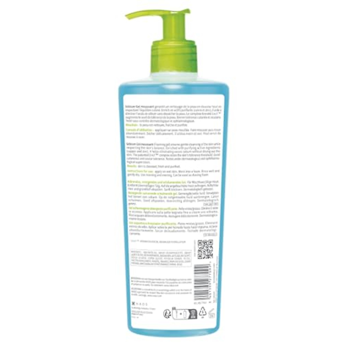 Bioderma - Sébium - Foaming Gel Pump - Cleansing and Make-Up Removing - Skin Purifying - for Combination to Oily Skin 16.91 Fl Oz (Pack of 1)