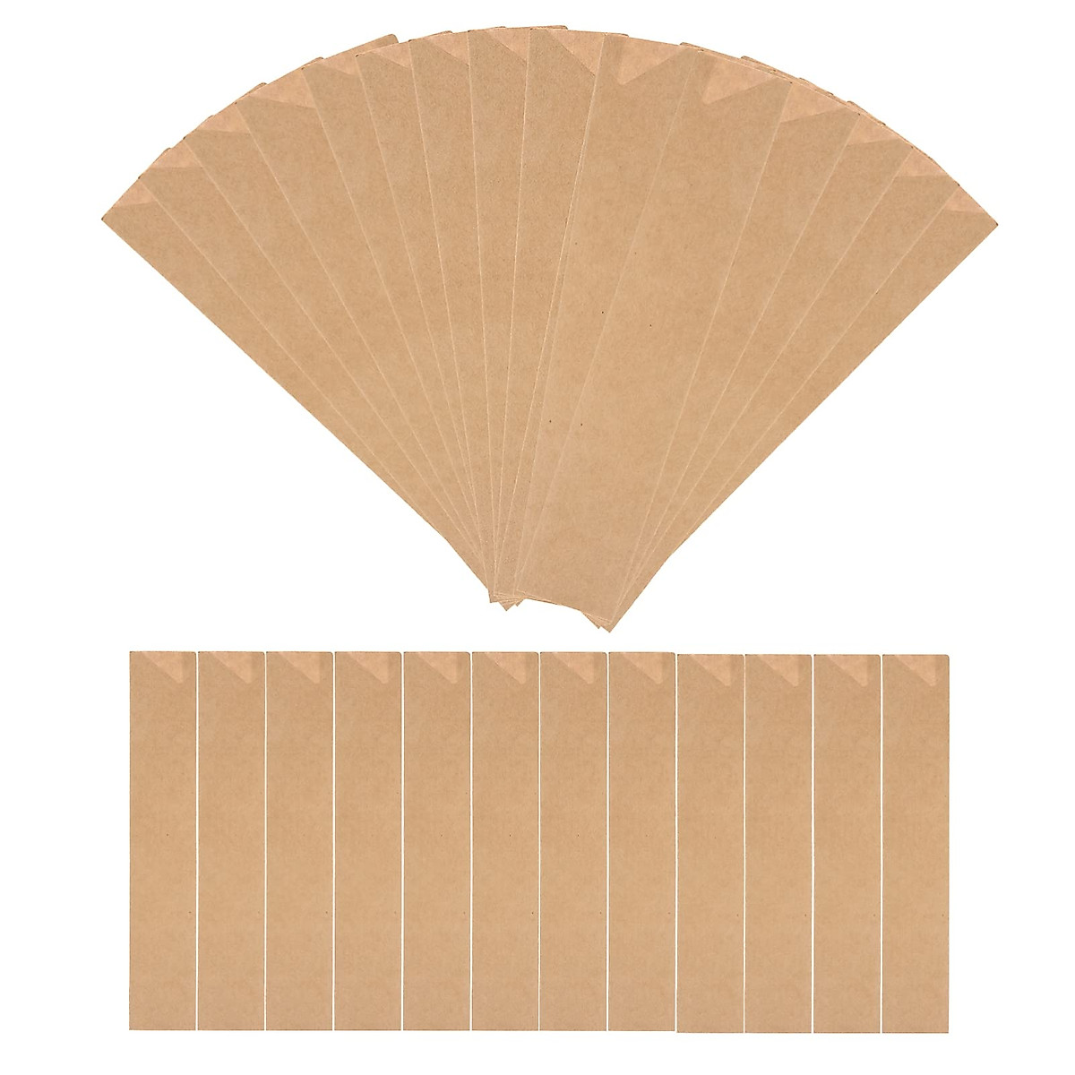 Luxshiny 600pcs Time for Pouches Portable Bag, Bags, Sleeve Disposable Sleeve, Holder Kraft Chopsticks Spoon Pocket Tableware and Restaurant Flatware Pockets Wrapping Wrapped Sleeves Paper