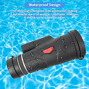 12x50 HD Monocular for Adults High Powered - Monocular Telescope with BAK4 Prism FMC Lens, Monocular Scope with Smartphone Adapter & Tripod for Star Watching, Hunting Wildlife, Bird Watching