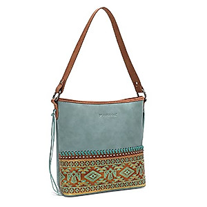 Montana West Leather Bag Big Purses for Women Handbag Tote Fringe Purse Aztec Western Hobo Bags for Women MW1139G-918TQ+W