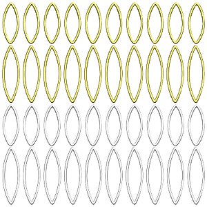 80pcs Beading Hoop Earring Finding Component Accessories Earrings Beading Hoop Geometric Earrings for Jewelry Making,DIY Crafts,Women Gifts(2 Colors,2 Sizes)