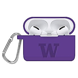 AFFINITY BANDS Washington Huskies Engraved Silicone Case Cover Compatible with Apple AirPods Pro (Purple)