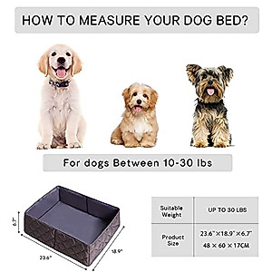 Dog Bed Pet Portable Bed with Durable Warmth Soft Waterproof Lining Removable Washable Bed Cover Anti-Slip Dog Bed Mattress Pet Sofa for Dogs and Cats