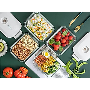 PrepSealer Everyday keep food fresh, Meal Prep, Marinade, Borosilicate Glass Vauum Container - 1Pack