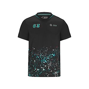 Mercedes-AMG Petronas Formula One Team F1 George Russell #63 Sports T-Shirt (XL) Black