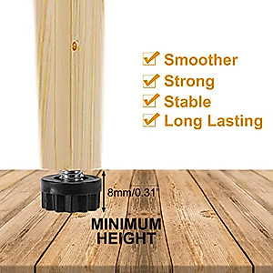 1/4" UNC Thread Adjustable Furniture Levelers - 30 PCS Screw on Leveling Feet - Galvanized Steel Furniture Feet for Table, Chair, Patio and Outdoor Furniture Legs