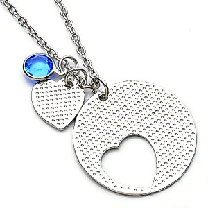 Jovivi I Used To Be His Angel Now He's Mine Daddy Blue Crysal Memorial Necklace,In Memory Of Loved One Daddy