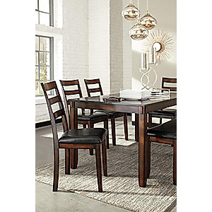 Signature Design by Ashley Coviar 6 Piece Dining Set, Includes Table, 4 Chairs & Bench, Dark Brown