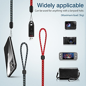Hand Wrist Strap Lanyard, 6 Pack 9.5inch Adjustable Nylon Wristlet Straps Keychain String for Cell Phone Case Holder, AirPods Pro 2 2022, Camera, Key, GoPro, USB Drive, Ski Glove (Multi-Color)