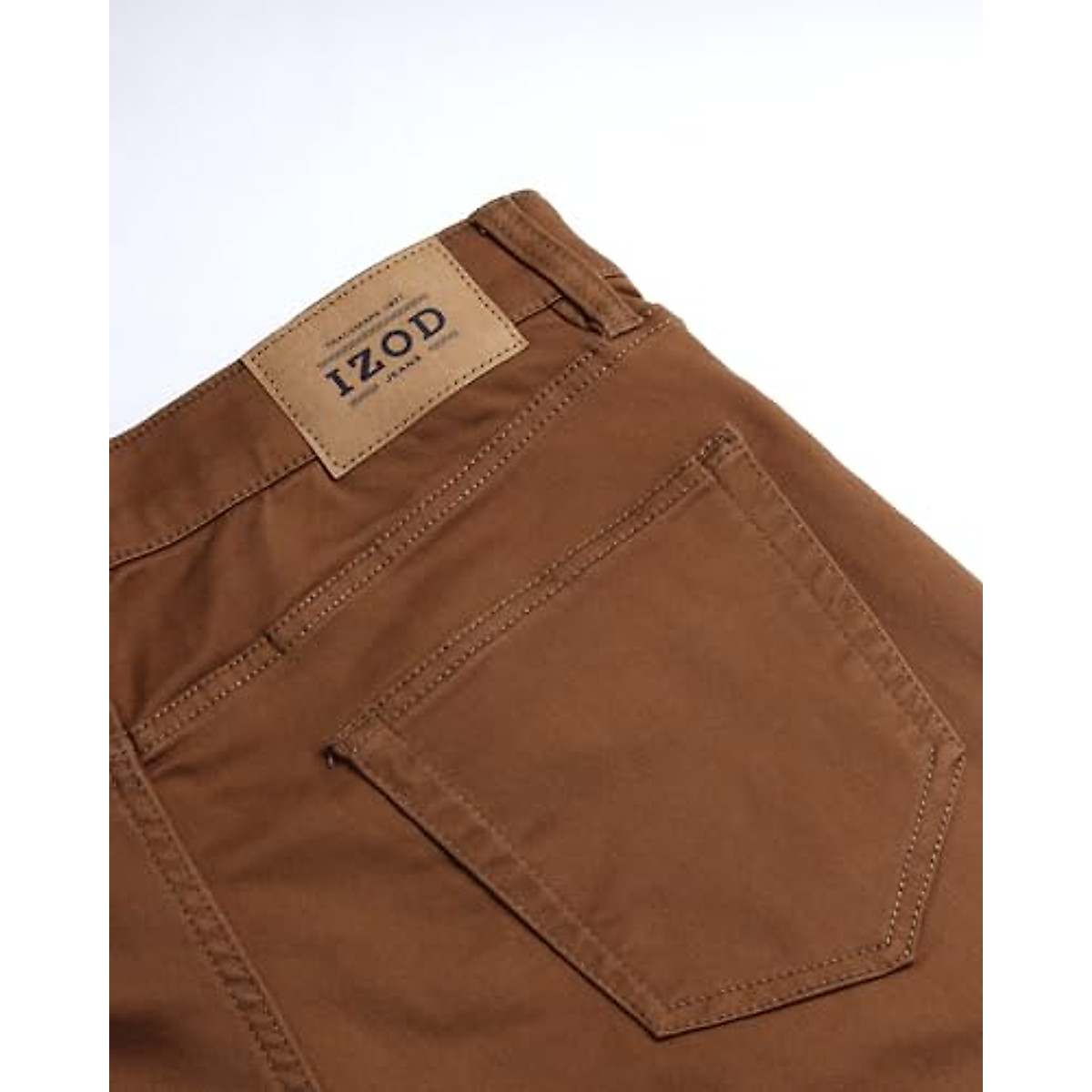 IZOD Men's Jeans - Regular Fit Comfort Stretch Knit Denim Jeans - Straight Leg Casual Pants for Men, Size 40W x 29L, Taupe