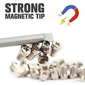 Saipe 12 Pieces Magnetic Slotted Screwdriver Bit Set, 1/4 Inch Hex Shank Flat Head Drill Bits Insert Bits 2 Inch Length, SL2/2.5/3/4/5/6 Impact Driver Bit for Power Drilling, Set of 2