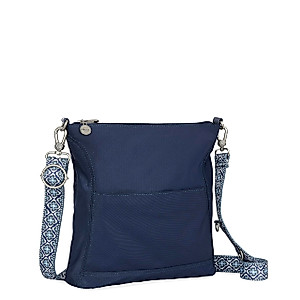 The Sak Lucia Crossbody in Eco Twill, Convertible Purse with Adjustable Strap, Dark Blue