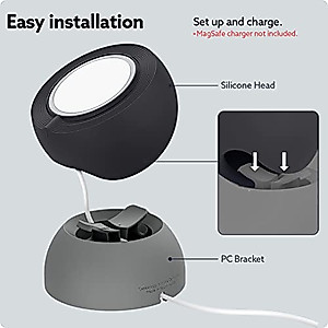 Caseology Nano Pop Stand for Magsafe Charger (Charger & Cable NOT Included) for iPhone 14,13,12 Pro Max, Pro, 14 Plus, 14, 13, 12, Mini - Black Sesame