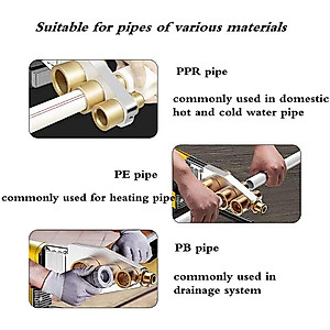 Full Automatic PPR Pipe Welder 220V Digital Temperature Controlled Water Pipe Welding Machine Electric Heating Hot Melt Tools Kit for PP PE PVC Tube,800w