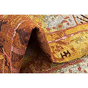 Unique Loom Outdoor Modern Collection Area Rug - Pine (5' 3" x 8' Rectangle, Multi/ Brown)