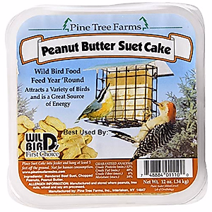 6 Pack Pine Tree Farms Peanut Butter Suet Cake Wild Bird Food 12 Ounce