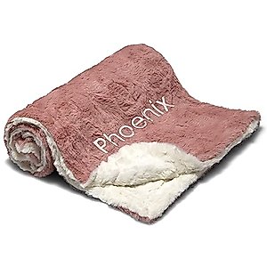berry bebe Luxury Receiving Blanket, Personalized Baby Blankets, Personalized Baby Gifts, Boutique Style for Girl Size 27x40 Inch (Mauve)