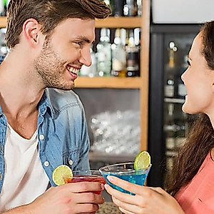 Gencywe 2 Pack Martini Glasses, 8 Ounce Crystal Cocktail Glasses, Martini Drinking Glasses, Hand Blown Stemless Cocktail Glassware for Bar, Martini, Cosmopolitan, Manhattan, Gimlet, Pisco Sour, Brandy