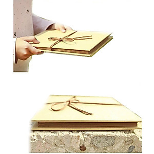 Stretchable Folding DIY Photo Album 11 x 8 inches Large Size A4 Notebook Hardcover Kraft Paper Scrapbook Anniversary Sketchbook Wedding Guest Book Birthday Valentine Gift Student Graduation Albums