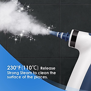 Handheld Pressurized Steam Cleaner, All Natural Household Steam Cleaning with 9-Piece Accessory Set, Multi-Purpose and Multi-Surface Steam Cleaner for Kitchen, Bathroom, Windows, Car Seat, Floor More