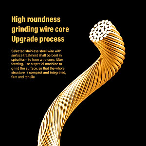 CNC Pro Slick Polished Bike Shifter Cable for Shimano/SRAM|Mountain bike，Road bike，MTB Derailleur Cable 2x1.1x 2100mm，Gold.