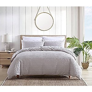 Tommy Bahama - King Comforter Set, Cotton Bedding with Matching Shams, Medium Weight Home Decor for All Seasons (Waffle Grey, King)