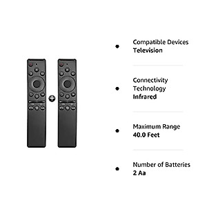 【Pack of 2】 New Universal Remote Control for All Samsung TVs,Compatible with Samsung Frame Crystal UHD Neo QLED OLED 4K 8K Smart TVs with Netflix, Prime Video, hulu