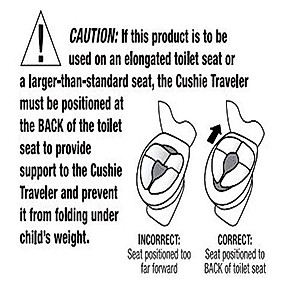 Travel Potty Seat w/ Washable Carry Bag - Perfect for Travel - Padded for Soft Cushion - Portable Reusable Toilet Pottie Training Seats Folds - Toddler Child Baby Kids - Mommy's Helper Cushie Traveler , White