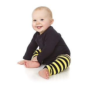 juDanzy Christmas and Halloween baby and toddler Leg Warmers for Girls and Boys (One Size, Bee Stripe)