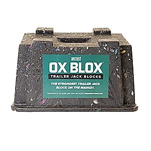 OX BLOX Trailer Jack Block | RV and Camper Blocks for Any Tongue Jack, Post, Foot, or stabilizer (Round or Square) | Supports up to 10,000 lbs per Block