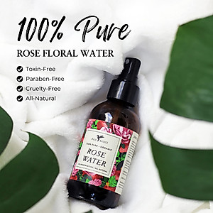 Baja Basics Rose Water Spray For Face, Body & Hair Hydrating Facial Toner, Refreshing, Soothing Mist Moisturizer for Dry Skin - Vegan Beauty Skincare Products - 4oz 2 Pack