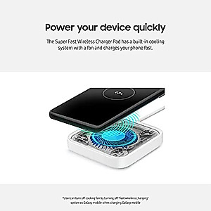SAMSUNG 15W Wireless Charger Single, Cordless Super Fast Charging Pad for Galaxy Phones and Devices, USB C Cable Included, 2022, US Version, Black