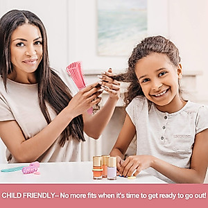 2 Pack Detangling Brush for Curly, Afro Textured 3a to 4c Kinky Wavy Hair - Wet/Dry/Long Thick Hair Exfoliating Brush for Beautiful and Shiny Curls (Green, Pink)