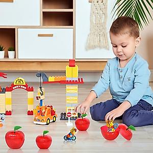 Yuronam 30 Pcs Small Plastic Apple Container Apple Shaped Candy Toy Gift Filled Containers for Christmas, Party, Valentine's Day, Wedding Decorations